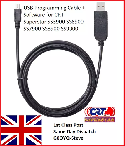 USB Programming Cable Software CRT Superstar SS3900 SS6900 SS7900 ...