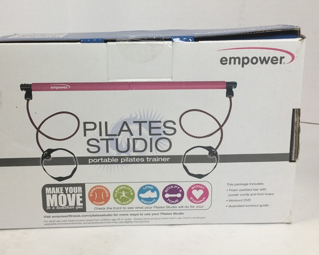 Empower Pilates Resistance Band and Toning Bar Home Gym Portable Total ...