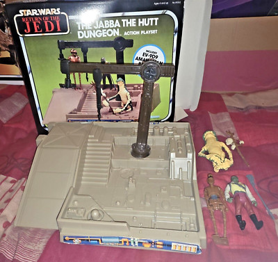 Vintage star wars JABBA DUNGEON PLAYSET( REPRO BOX )+ FIGS ARE STAN ...