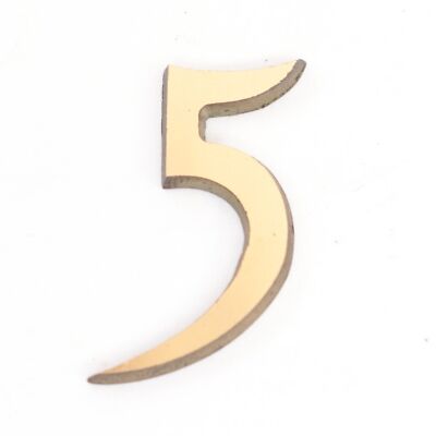 Grandfather Grandmother Clock Dial Number 5 - 15/16 inch Tall - Brass ...