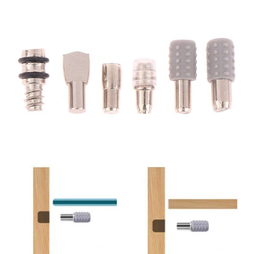 10PCS Cabinet Shelves Studs Bracket Pegs Glass Plate Fixed Holder ...