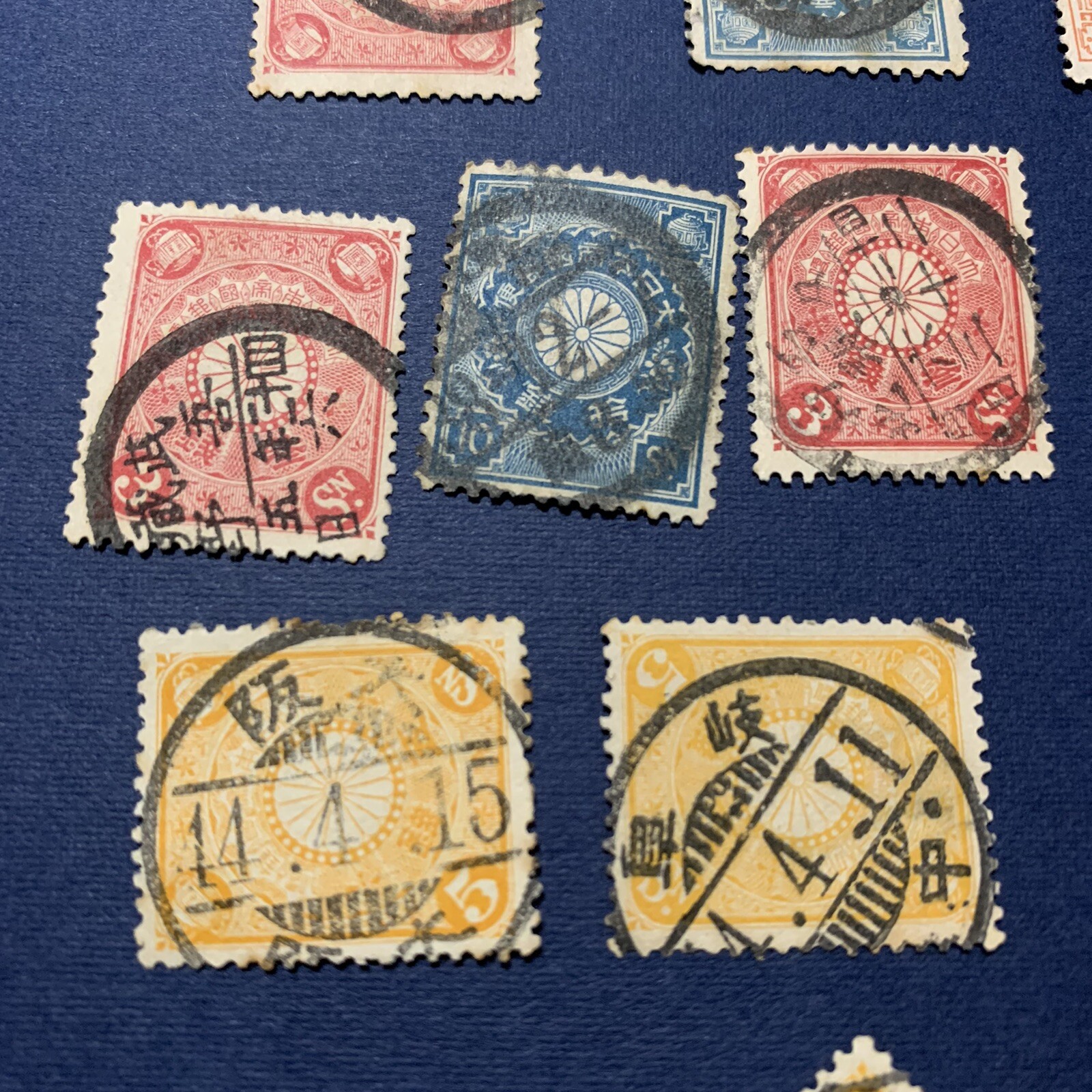 JAPAN STAMPS LOT SON CANCELS, BEAUTIFUL COLLECTION OF UNIQUE POSTMARKS ...