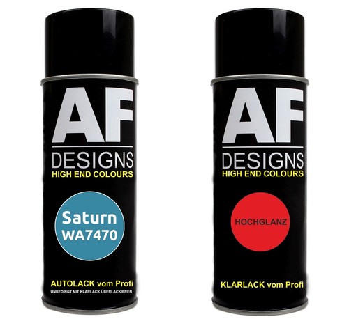Autolack Spraydose Set Saturn WA7470 Light Blue Metallic Basislack ...