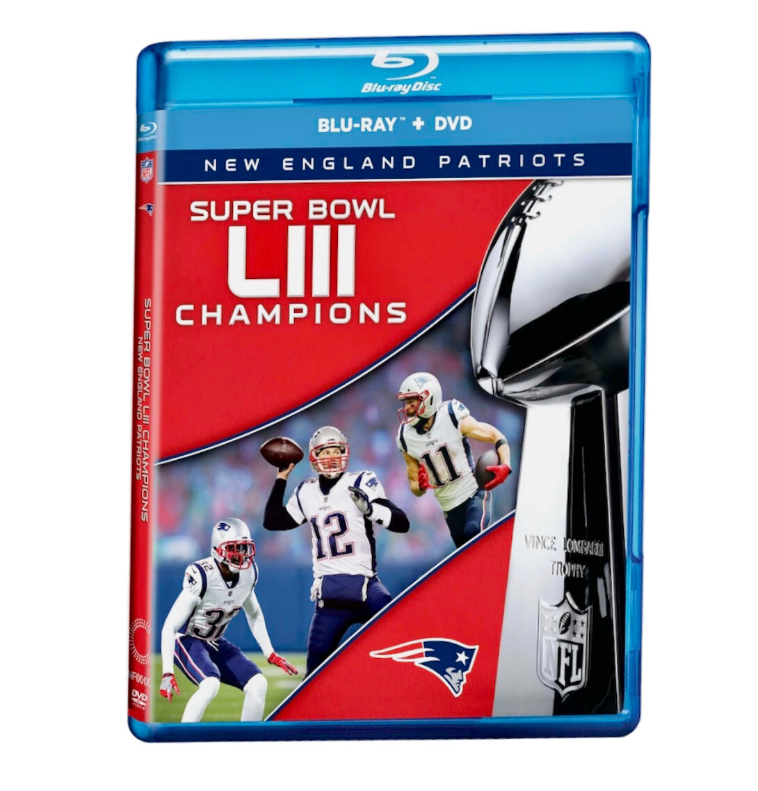 NFL Super Bowl LIII Blu-Ray + DVD Combo New England Patriots LA Rams ...