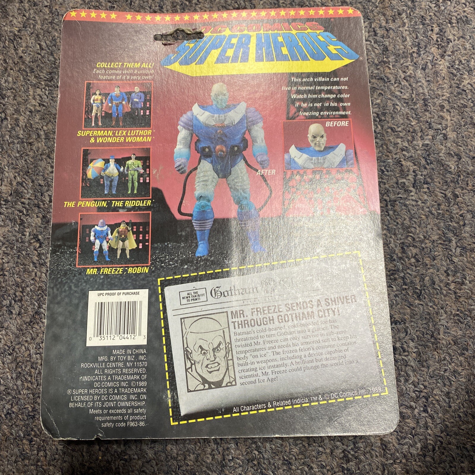 Toybiz DC Comics Super Heroes Mr. Freeze Changes Color Action Figure ...