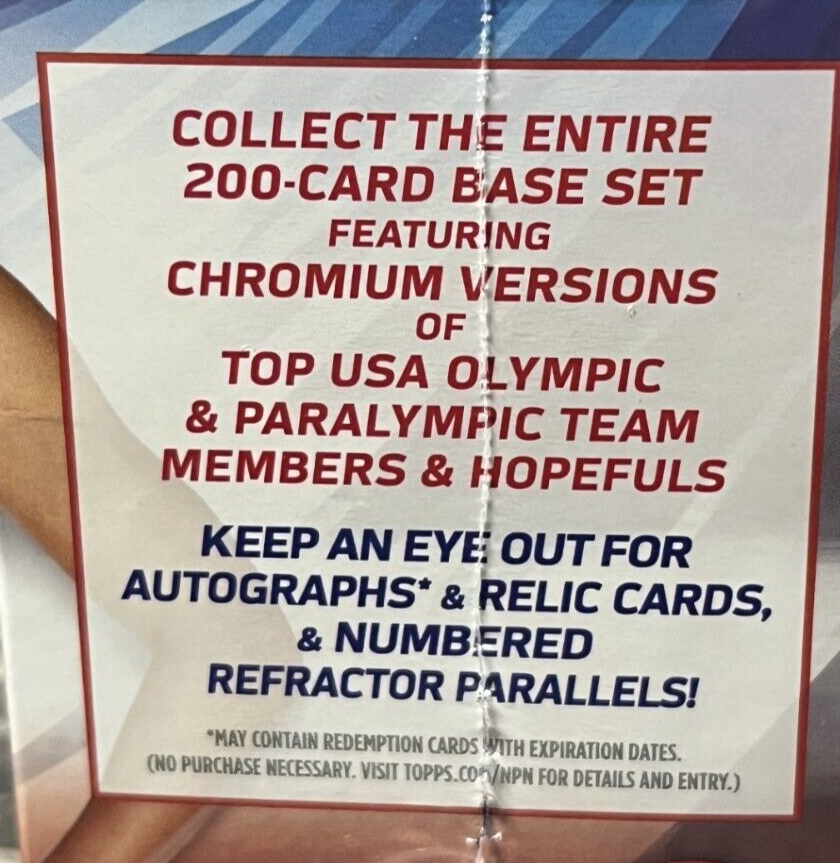 2024 Topps Chrome U.S. OLYMPIC & PARALYMPIC Hopefuls BLASTER Box | eBay