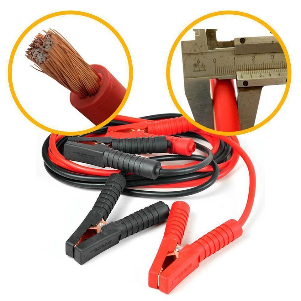 Heavy Duty Power Jumper Booster Cables Commercial Grade Battery 2 Gauge ...
