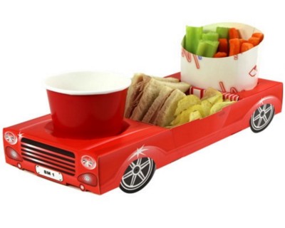 Red Convertible Sports Car - Party Meal Food Trays - Snack Lunch Box ...