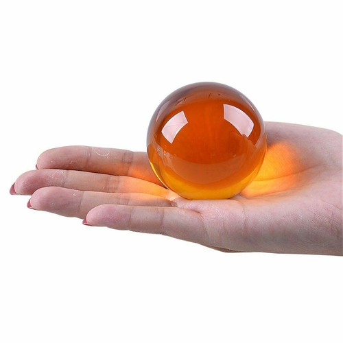 Amber Asian Rare Natural Quartz Magic Crystal Healing Ball Sphere Home ...