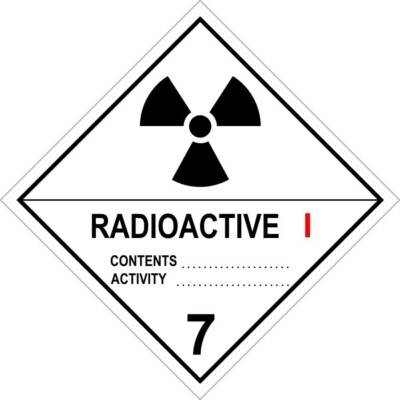 RADIOACTIVE 7 - CAT I - SELF ADHESIVE STICKER / DECAL / SIGN | HEALTH ...
