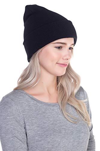 Beanie Men Women - Unisex Cuffed Plain Skull Knit Hat Cap One Size ...