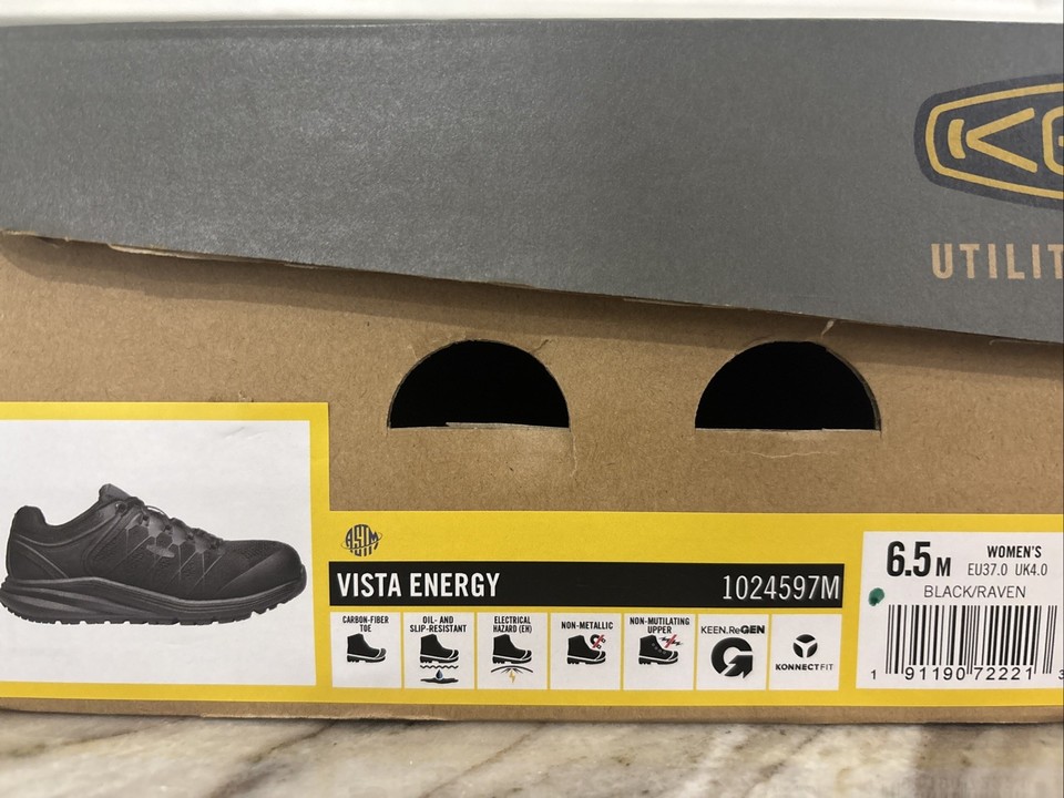 Keen Women's Utility Vista Energy Shift Slip-On Safety Shoe Black Size ...