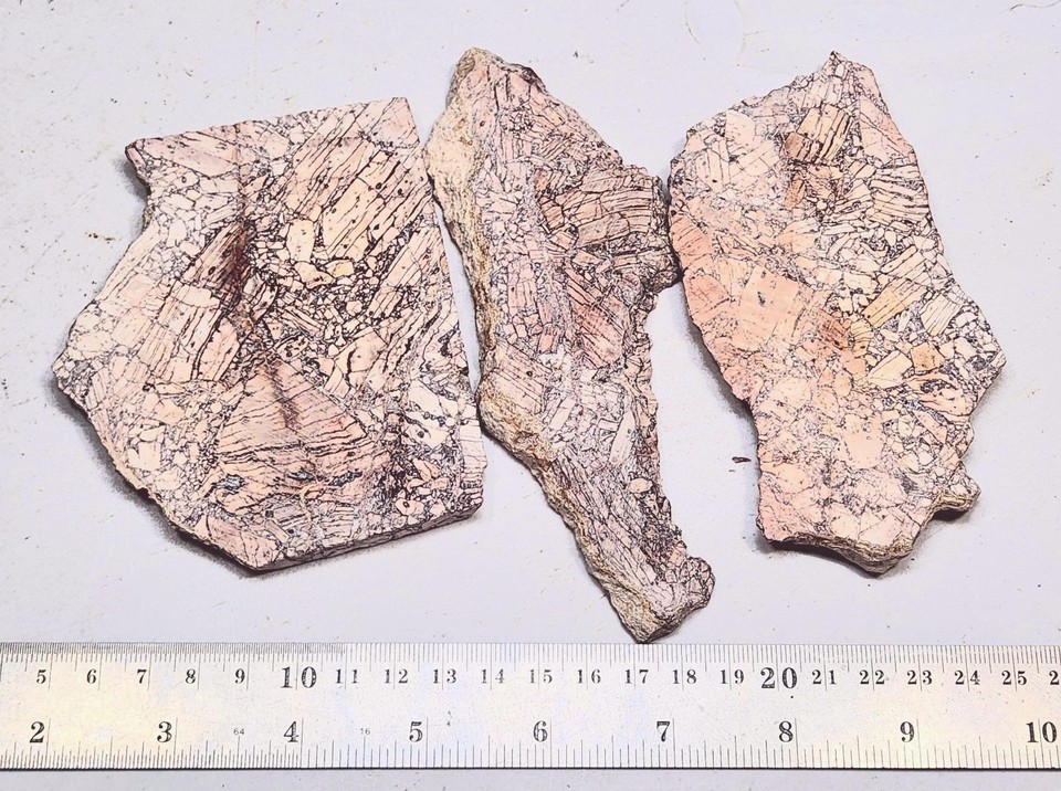 Chipboard Rhyolite or Brecciated Rhyolite 3 Slabs Cabbing Rock or Decor ...