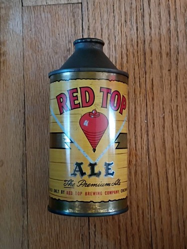 VINTAGE CONE TOP BEER CAN RED TOP ALE CINCINNATI OHIO BREWERY | eBay