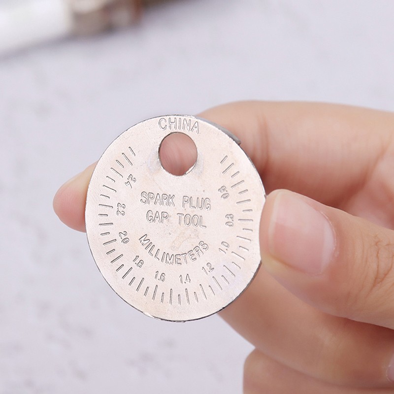 1PC 0.6-2.4mm Range Coin-Type Spark Plug Gage Gap Tool Feeler Spark ...
