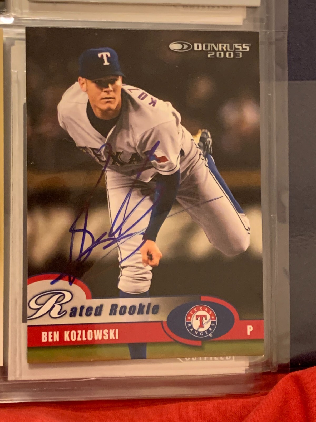 BEN KOZLOWSKI AUTOGRAPHED SIGNED 2003 DONRUSS CARD TEXAS RANGERS COA | eBay