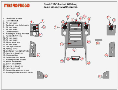 FORD F-150 FX4 2004 2005 06 2007 2008 NEW INTERIOR SET CARBON WOOD DASH ...