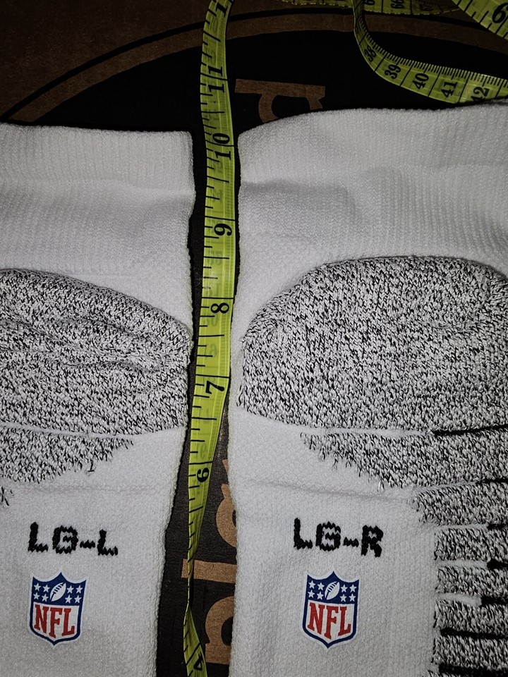 NIKE NFL Team Issued White Compression Grip Ankle Socks Men L-2XL | eBay