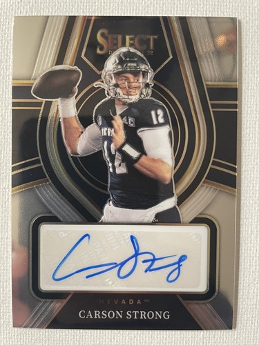 2022 Panini Select Draft Picks Carson Strong Auto #RS-CST Nevada Wolf ...