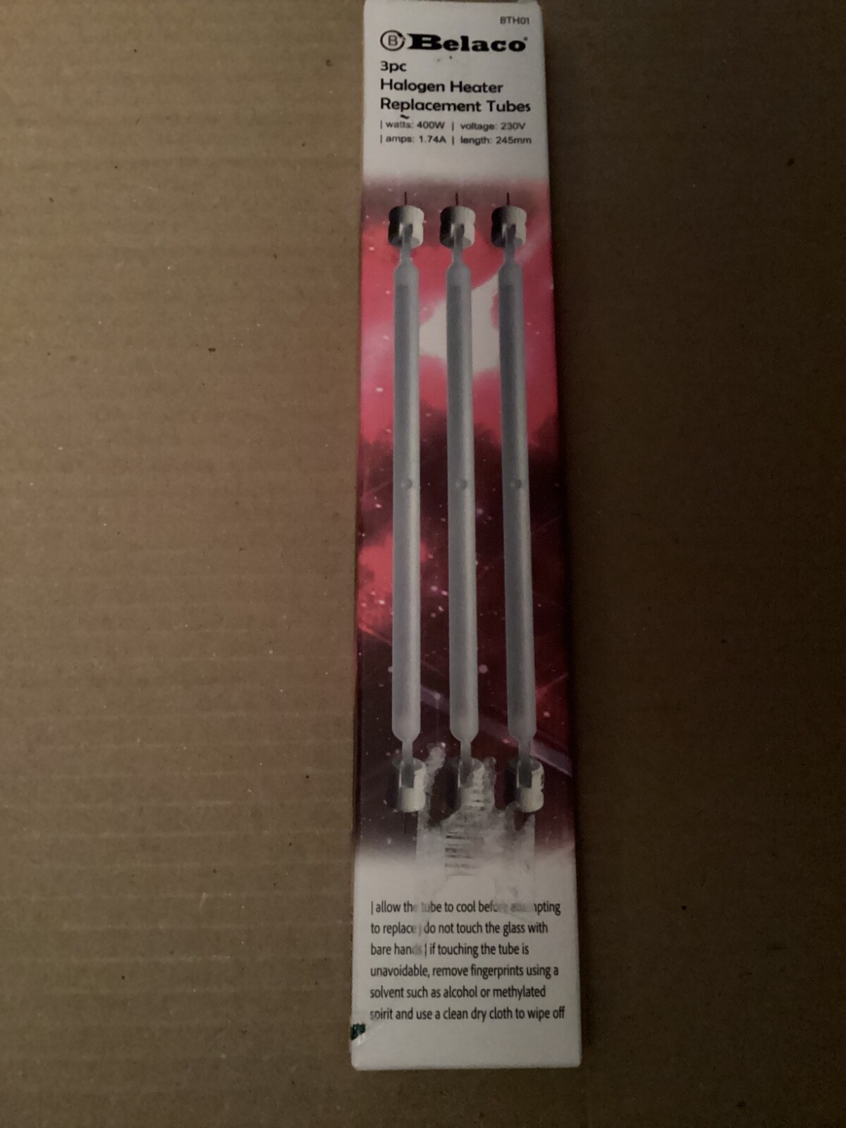 Belaco Replacement Halogen Heater Tubes 400W 245mm Pack of 3 - NEW ...