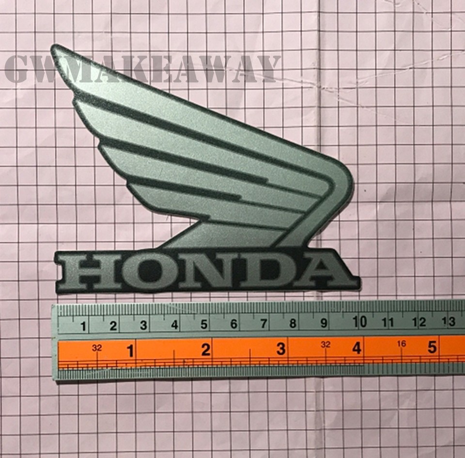 Honda wing Logo Vinyl Decal Gas Tank Window Sticker Motorcycle 100MM ...