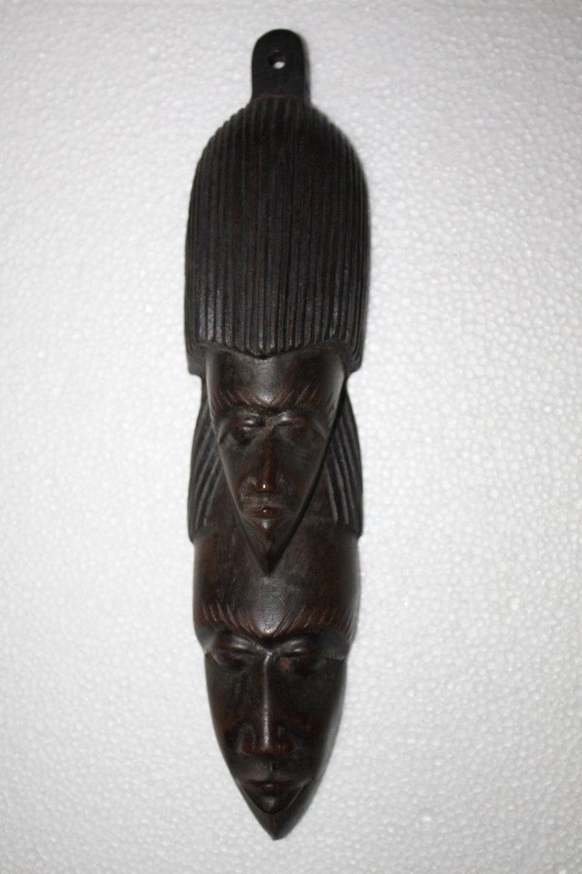Old Vintage Hand Carved Decorative Wooden Mask Wood Art Home Decor ...