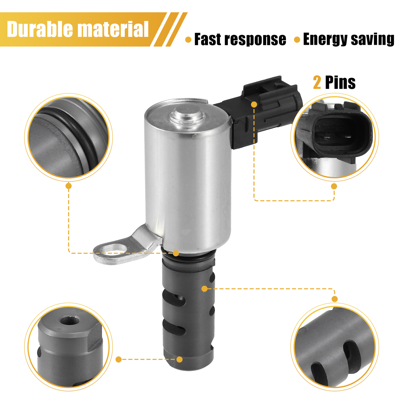 2 Pcs No.10921AA040 Oil Control Variable Valve Timing VVT Solenoid for ...