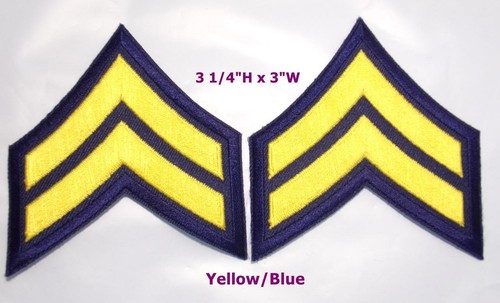 2 Lot Corporal Yellow/Blue Uniform Sleeve Patches Military Police ...