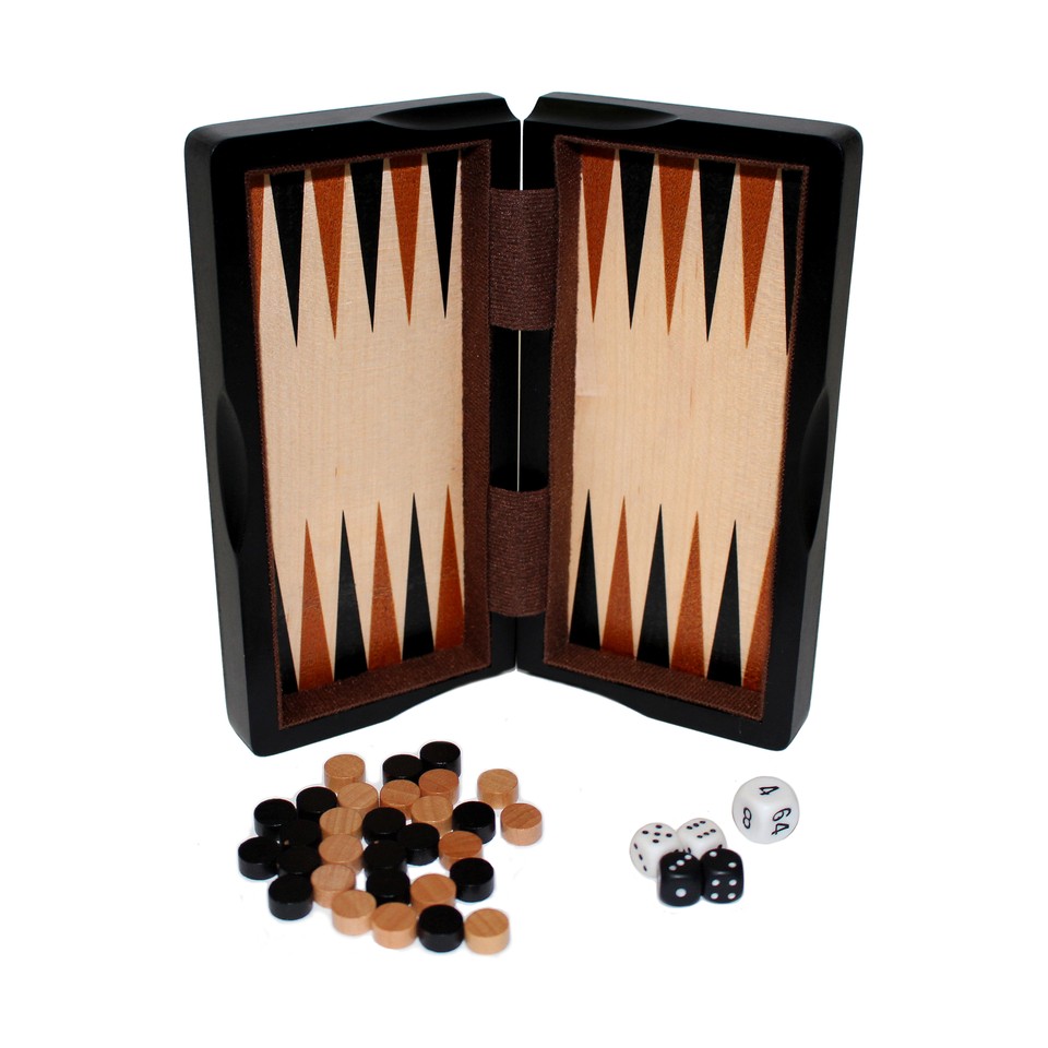 New - Classic Game Collection - 8-inch Magnetic Dark Wood 3 in 1 Game ...