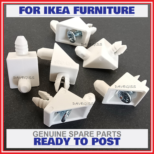 IKEA PAX KOMPLEMENT WARDROBE SHELF SUPPORT PINS WHITE x 6 REPLACEMENT ...