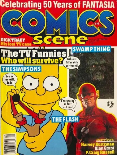 COMICS SCENE #16, FANTASIA, FLASH, SIMPSONS, SWAMP THING, NEW, PRISTINE ...