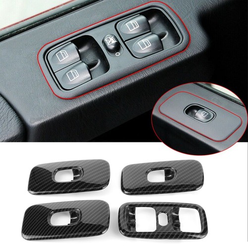 ・Carbon Fiber 4pcs Window Lift Switch Cover Trim For Benz G Class W463 ...