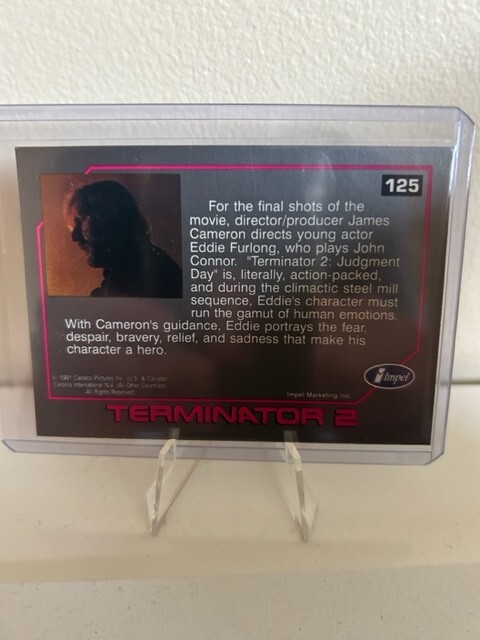 1991 Impel #125 Terminator 2 T2 Trading Card, "Director and Actor ...