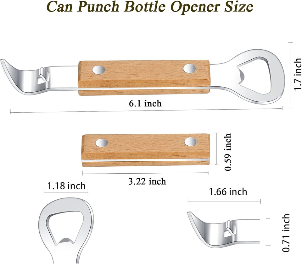 Magnetic Can Punch Bottle Opener, Manual Stainless Steel Church Key Can ...