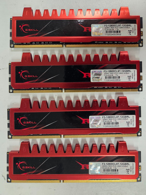 LOT OF 4 STICKS OF 4G DDR3 DESTOKP MEMORY PC3-12800 G SKILL RIPJAWS 16 ...