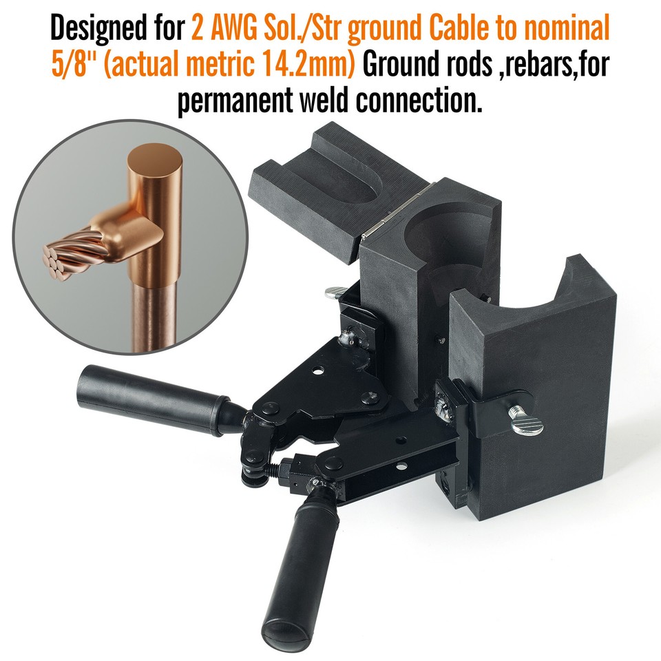 Graphite Exothermic Welding Mold Tool Kit for Cable to Rod 2 AWG / 5/8 ...