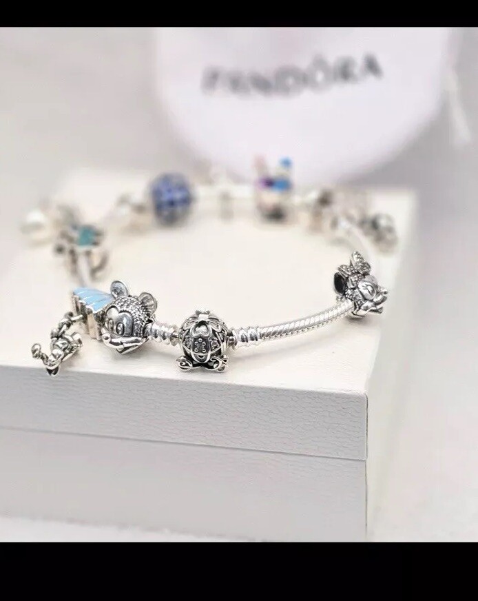 Pandora Charm Bracelet Disney Charms Pandora Bracelet Blue 925 | eBay