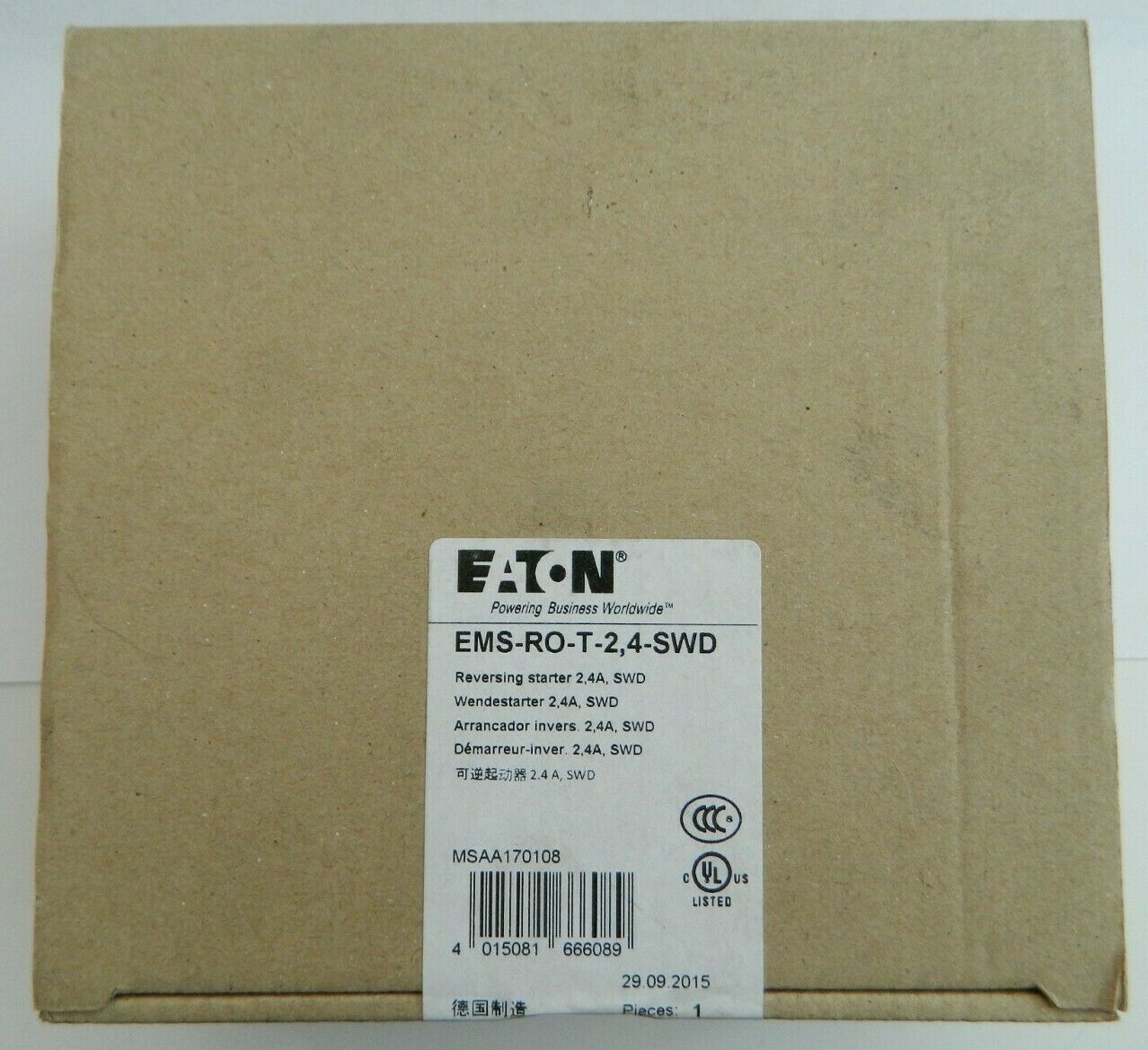 NEW EATON EMS-RO-T-2,4-SWD ELECTRONIC REVERSING STARTER 2.4A SWD | eBay