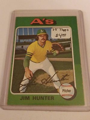 1975 Topps #230 Jim Hunter : Oakland Athletics | eBay