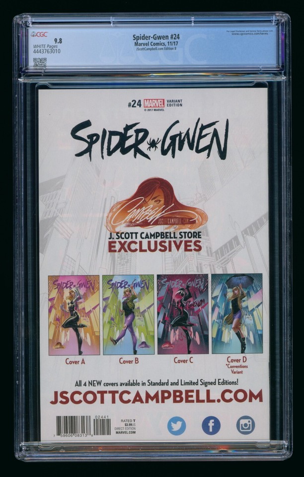 SPIDER-GWEN #24 (2017) CGC 9.8 GWEN STACY BECOMES GWENOM CAMPELL ...