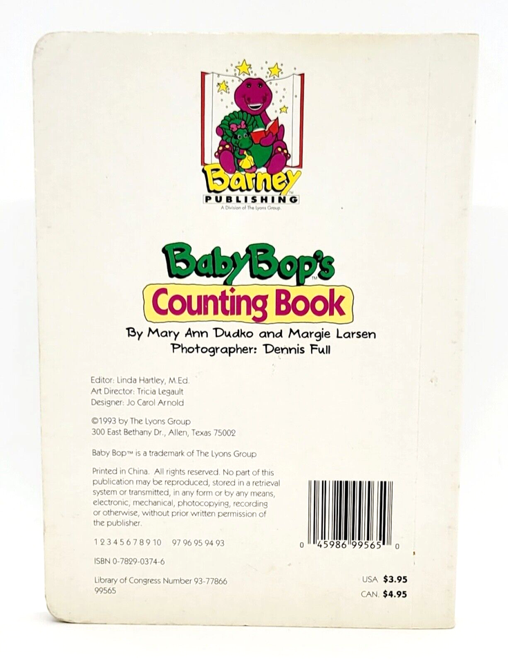 Baby Bop's Counting Book - Board Book (1993) | eBay