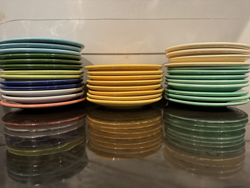 Vintage Fiestaware 6" Saucers Lot of 33 GUC & EUC Assort. Colors Circa ...