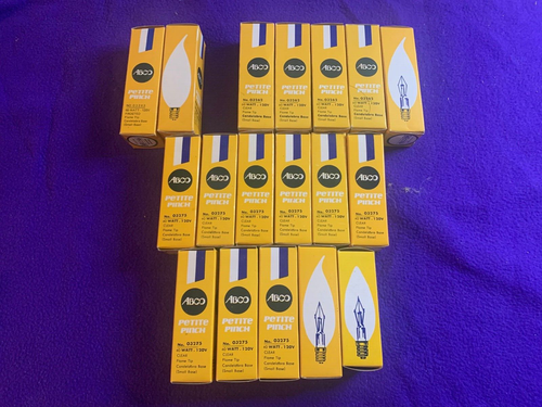 ABCO Candelabra small base light bulb lot of 18 NIB | eBay