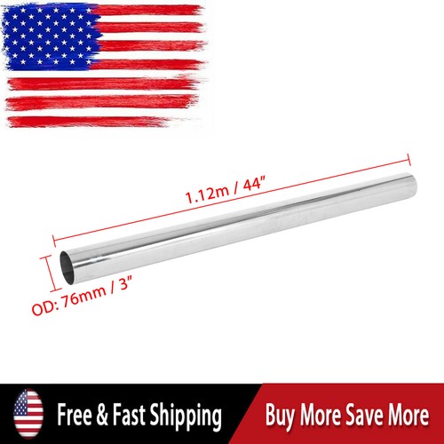 76MM 3" Inch T304 Stainless Steel Straight Exhaust Pipe Tube Piping ...