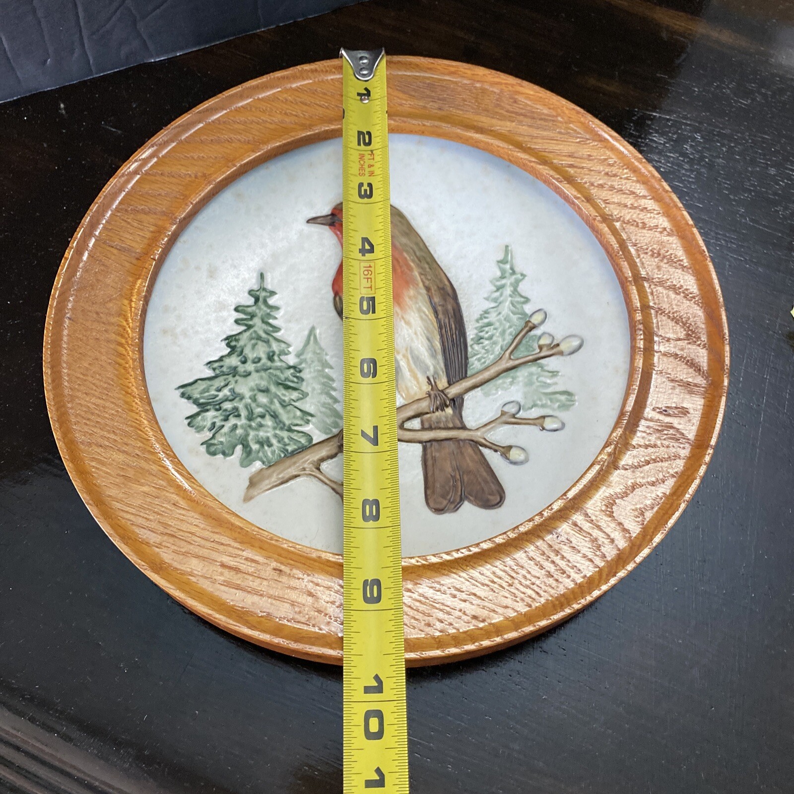 Goebel Porzellanfabrik Wildlife 1st Edition Robin Wall Plate W/ Wood ...