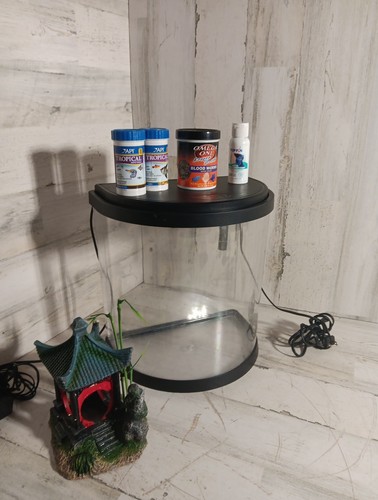 Top Fin 3.5 Gallon AquariumLight & Filter, Food, Beta Water Cond ...