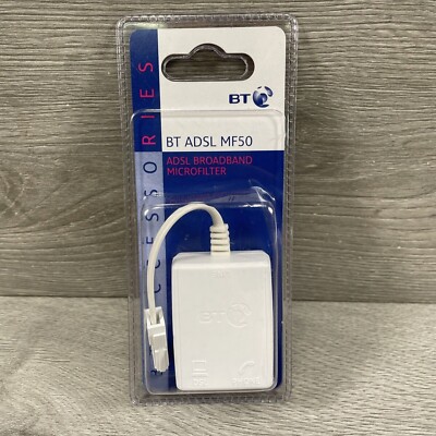 BT ADSL MF50 Broadband Microfilter for UK Telephone Line New & Sealed ...