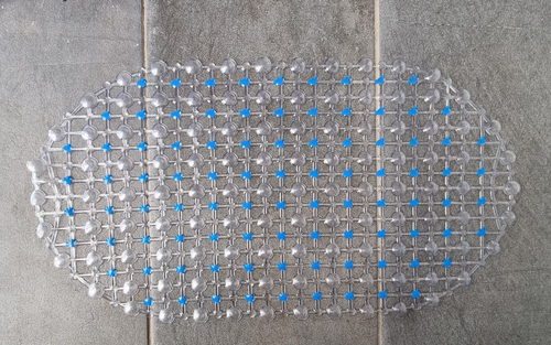 Anti Slip Shower Mats Bathroom Clear Rubber Mat Suction 35x61cm PVC ...