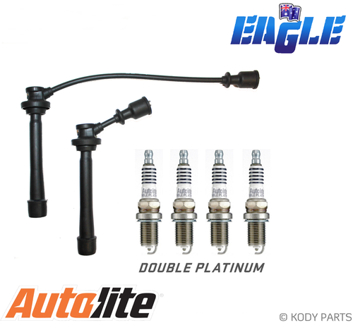 EAGLE LEADS & AUTOLITE PLATINUM PLUGS - for Swift Sport 1.6L M16A 2005 ...