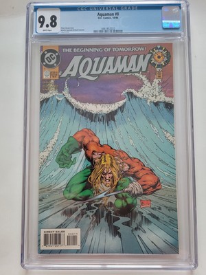 AQUAMAN #0 CGC 9.8 GRADED DC COMICS 1994 ZERO HOUR! 1ST APPEARANCE OF ...